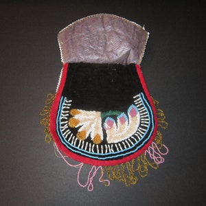 Iroquois Mohawk Beaded Purse Bag Late 1800s - Most Beadwork Intact ...