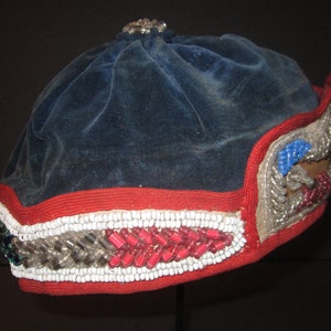 Iroquois Mohawk Beaded Smoking Cap Hat Middle Historic C. 1890 ...