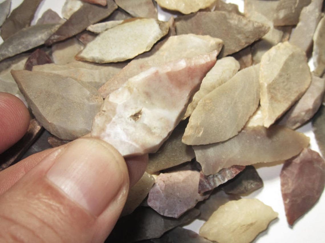 Four 4 Neolithic Flint and Stone Blades or Points Subsahara | Etsy