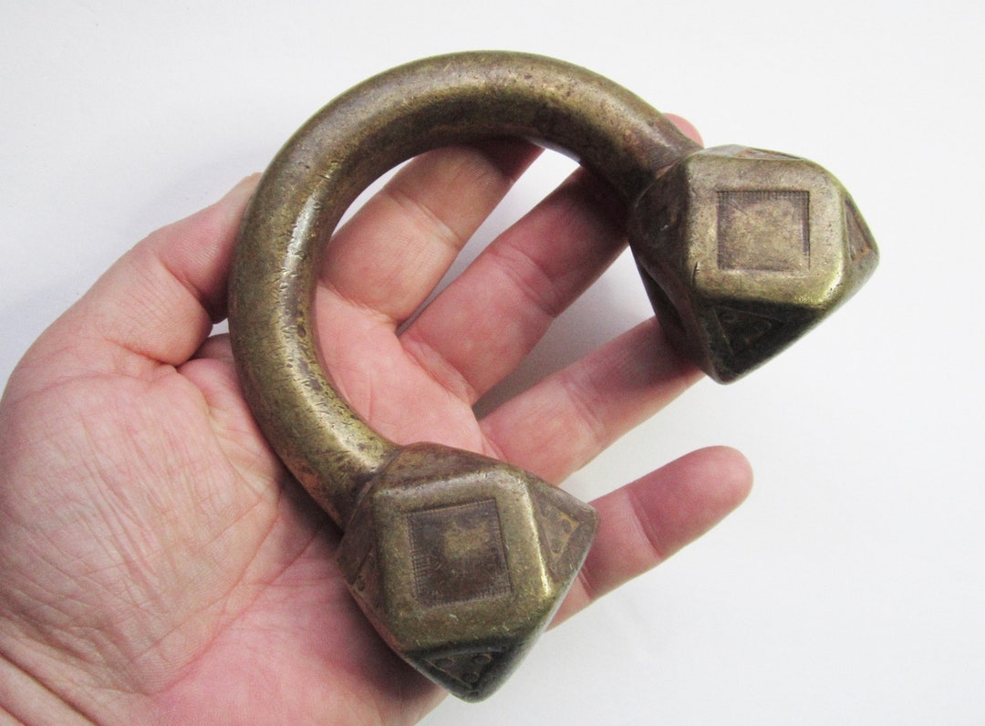 Massive Vintage West African Manilla Heavy Bronze Bracelet Anklet Proto ...