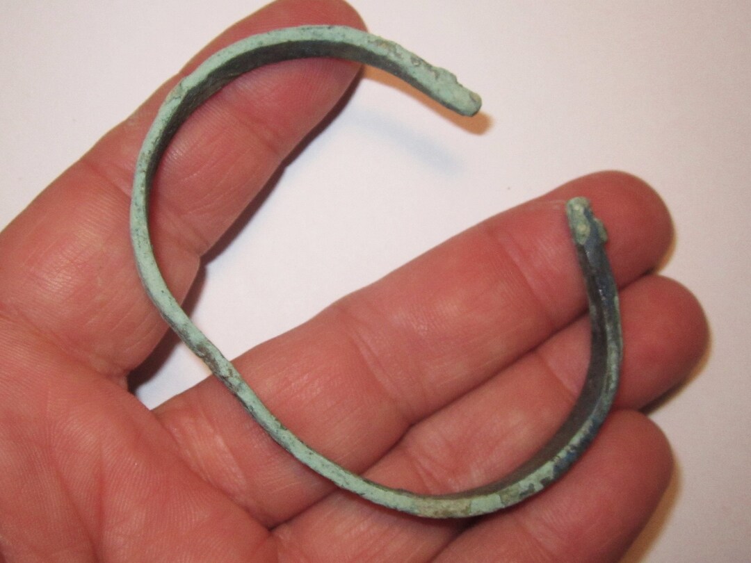 Viking Large Bronze Dragon or Snake Head Finials Bracelet in Wearable ...