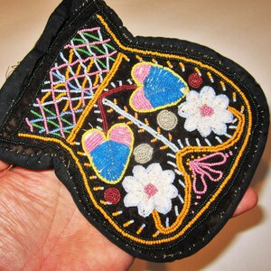 RARE Maliseet Beaded Purse Bag Ca. 1860 - Beadwork Mostly Intact ...
