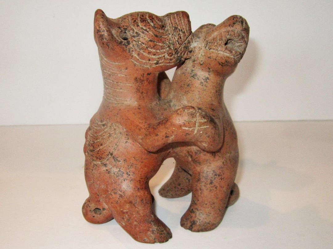 Colima Style Pre-columbian Mesoamerican Dancing Dogs - Museum Replica 5 ...