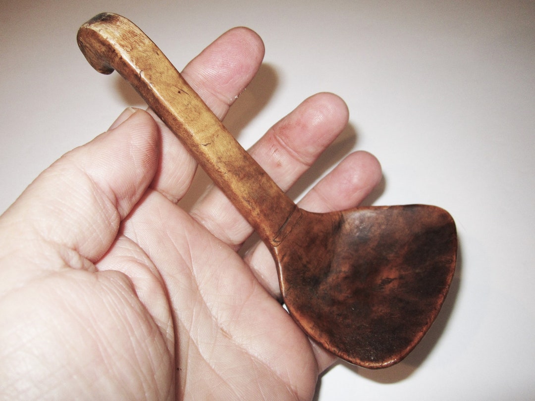 Iroquois Native American Effigy Tiger Maple Personal Spoon Bird Head ...