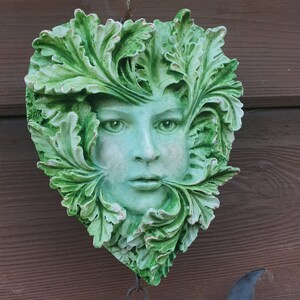 Green Woman Greenman Garden Wall Plaque Ornament - Etsy