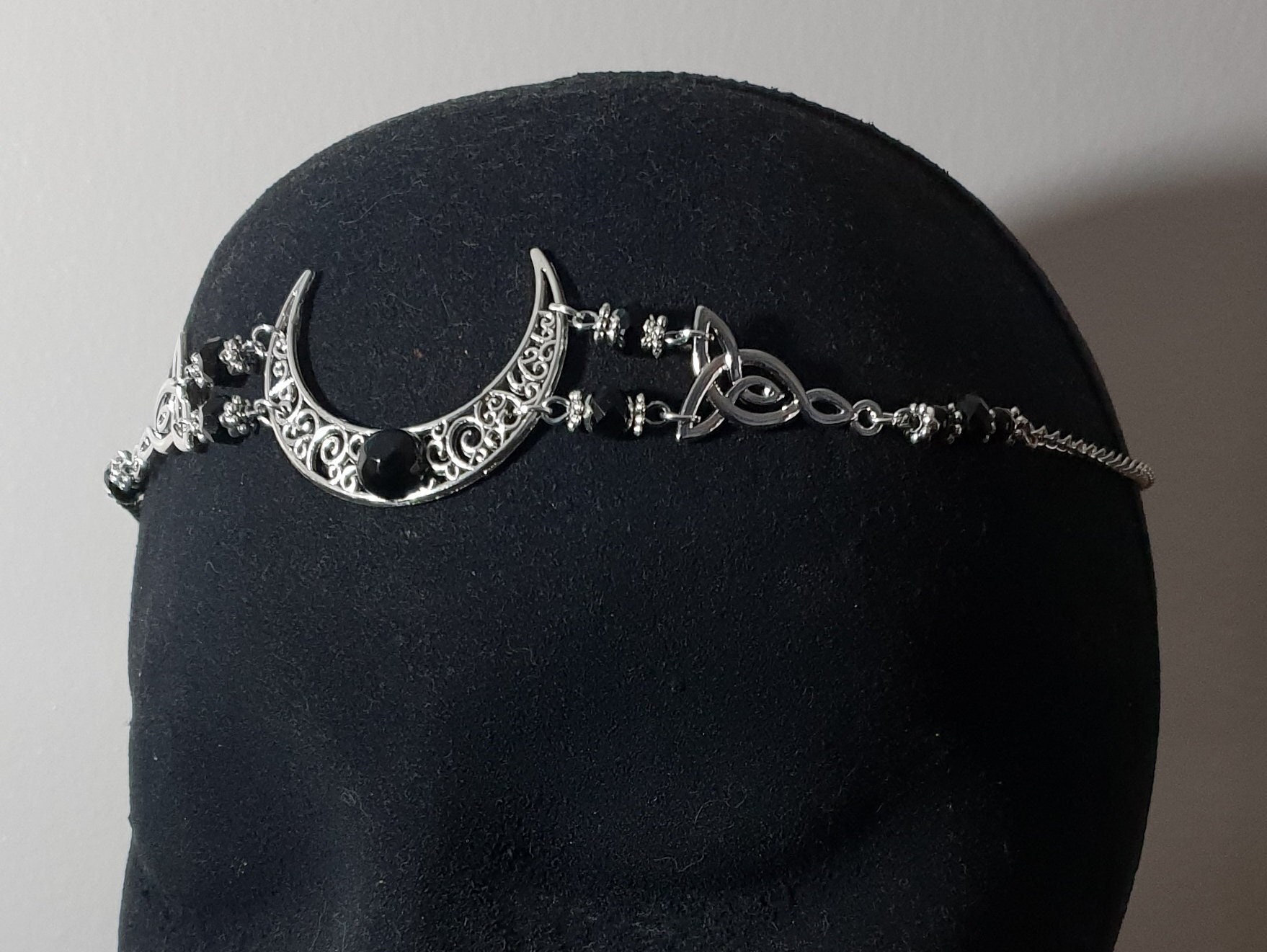 Celtic Goddess Crescent Moon Triquetra Headdress Tiara Head-chain ...