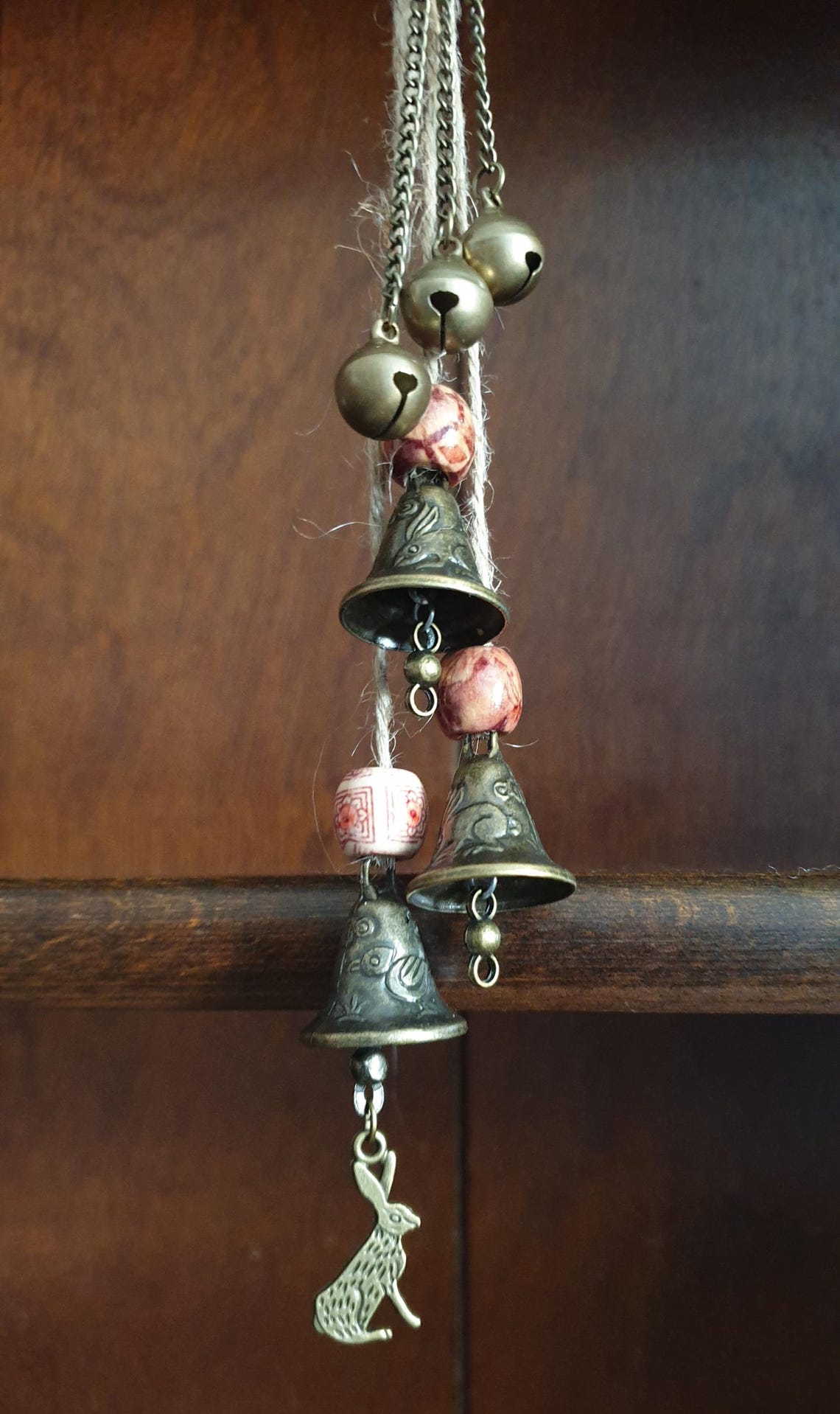 Rustic Green Man and Hare Witch Bells, a Magical Protection and ...