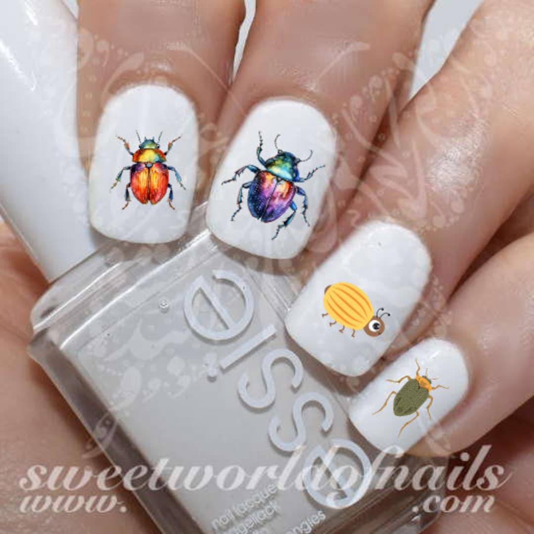 Beetle Nails Insect Nail Water Decals - Etsy