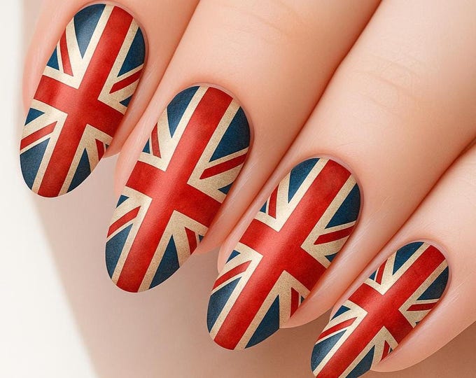 Union Jack Flag Nail Art Inspired Nails Press on Nails | Nails | False ...