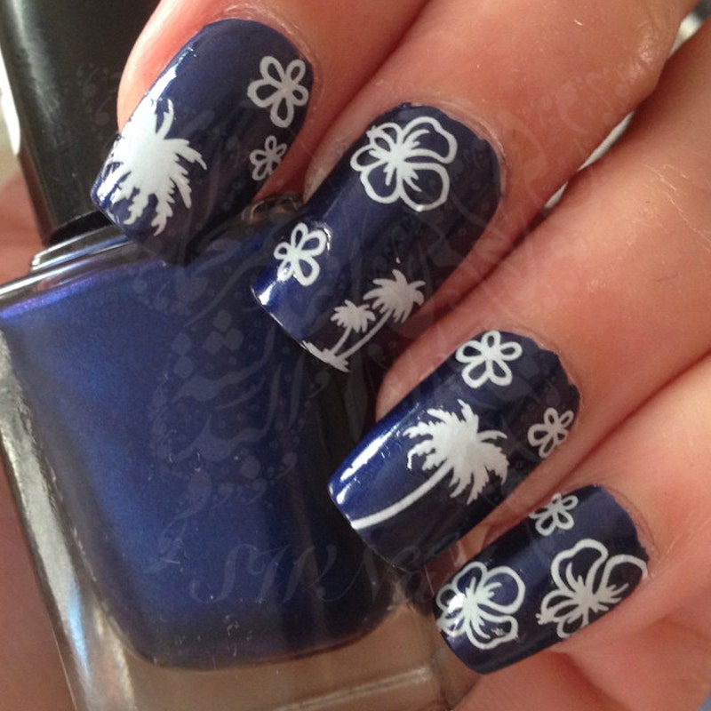 Palm Tree Nails - Etsy