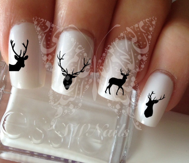 Deer Nail Art Nail Water Decals Transfers Wraps - Etsy