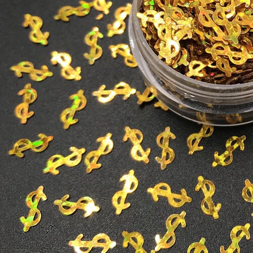 Money Dollar Sign Gold Nail Stickers - Etsy