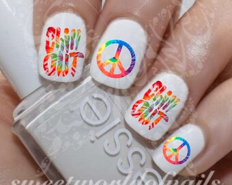 Peace Symbol Nail Art - Etsy