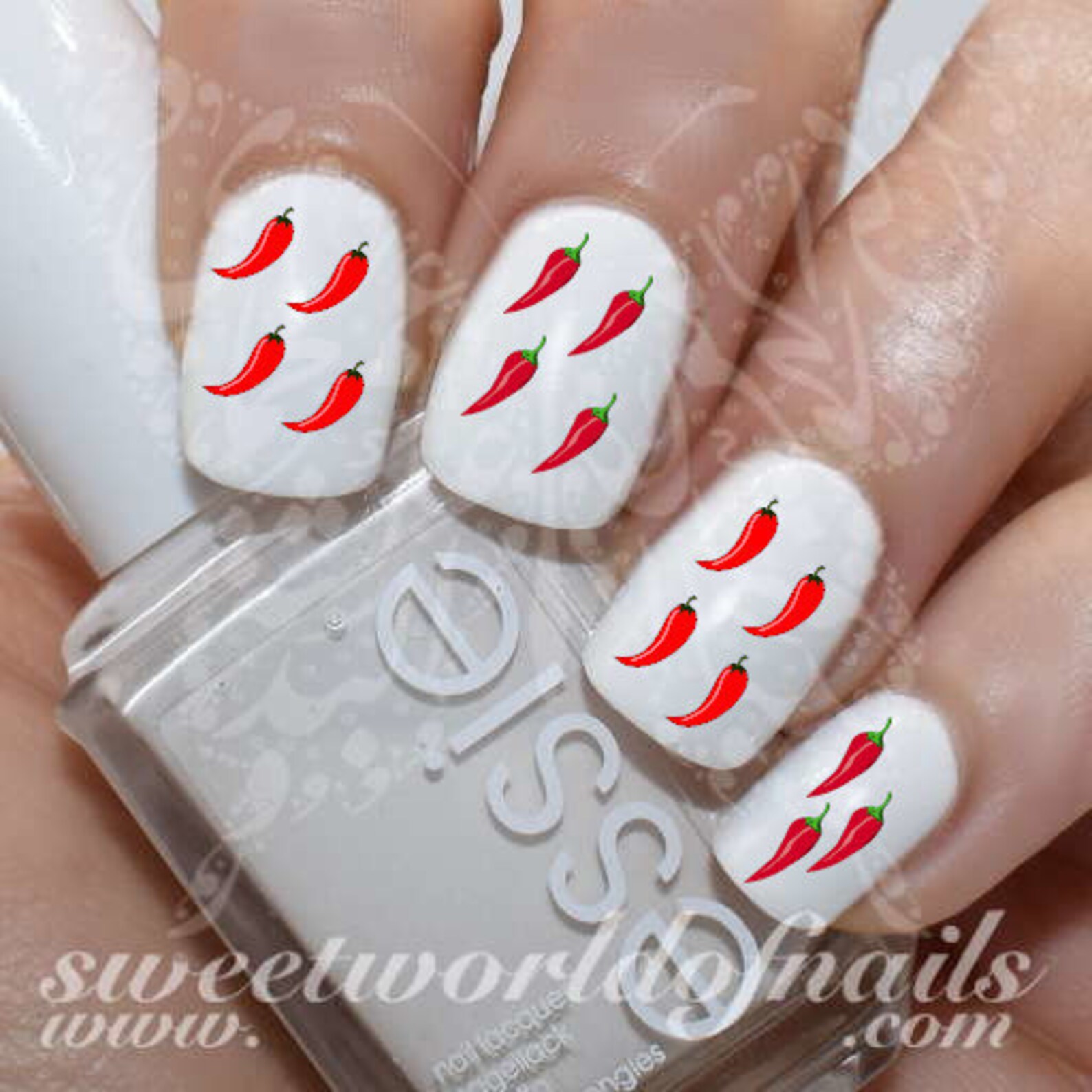Mini Red Chili Peppers Nail Art Water Decals - Etsy