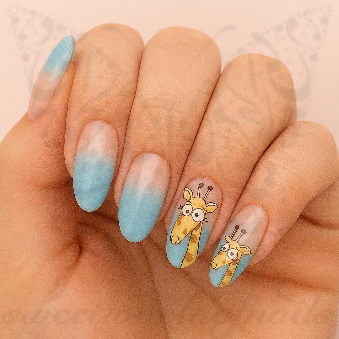 Giraffe Nail Stickers – Animal Print Nail Art - Etsy