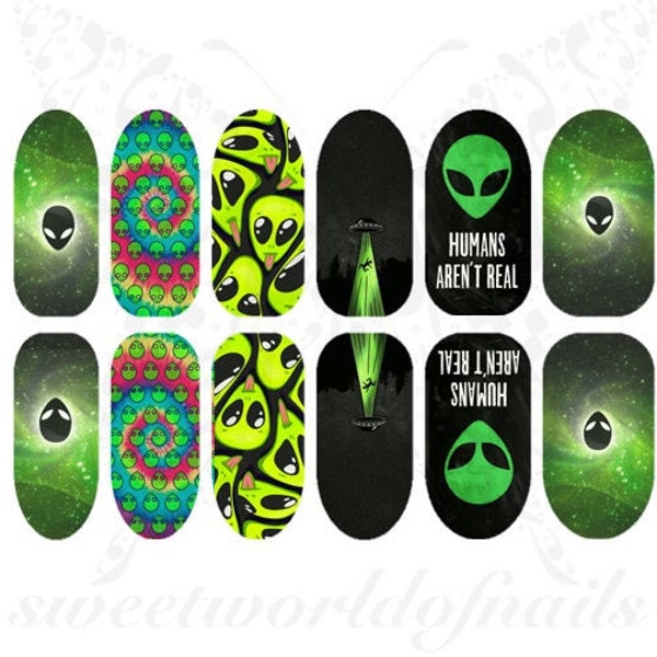 Alien Nails - Etsy