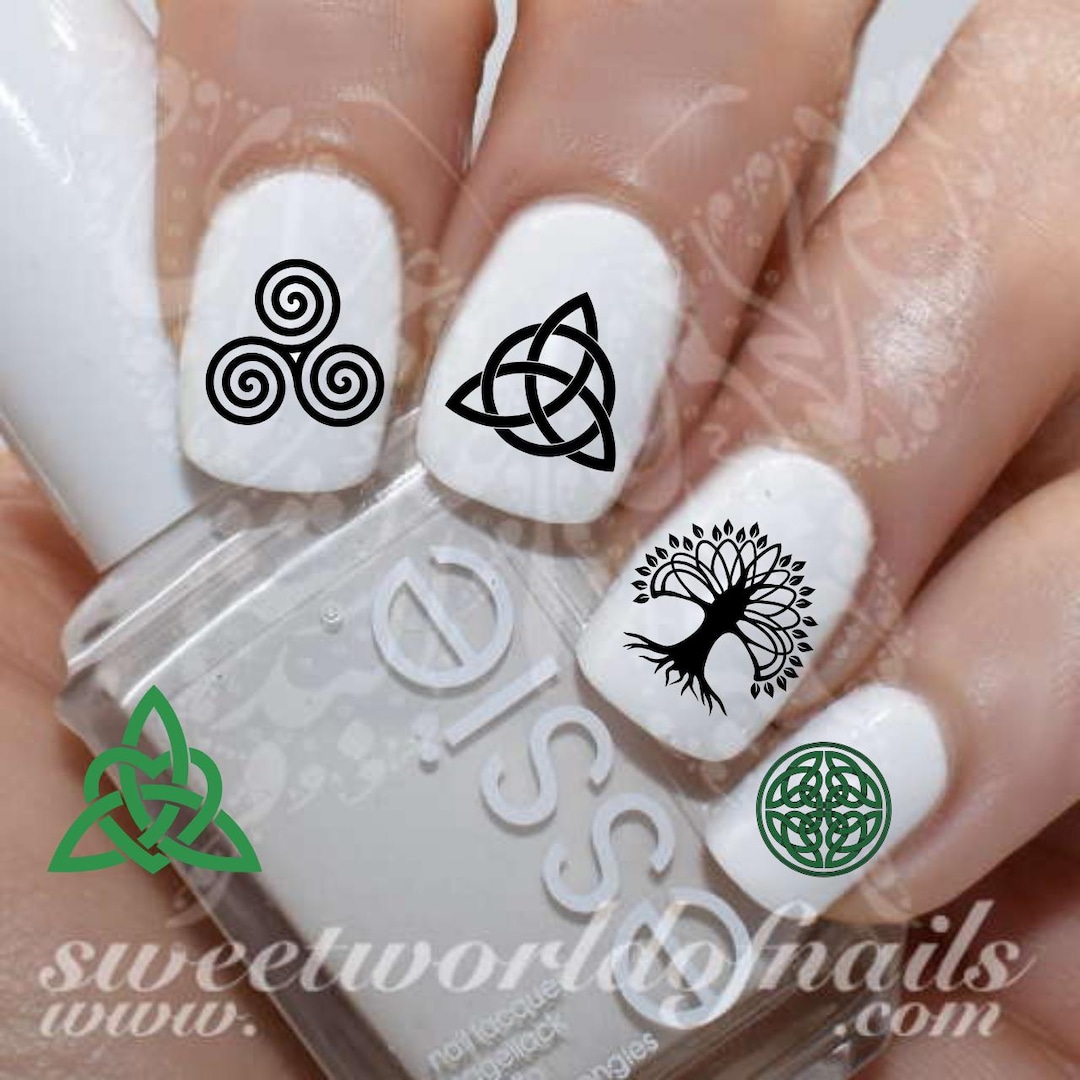 Celtic Nail Art Celtic Tree Decals - Etsy