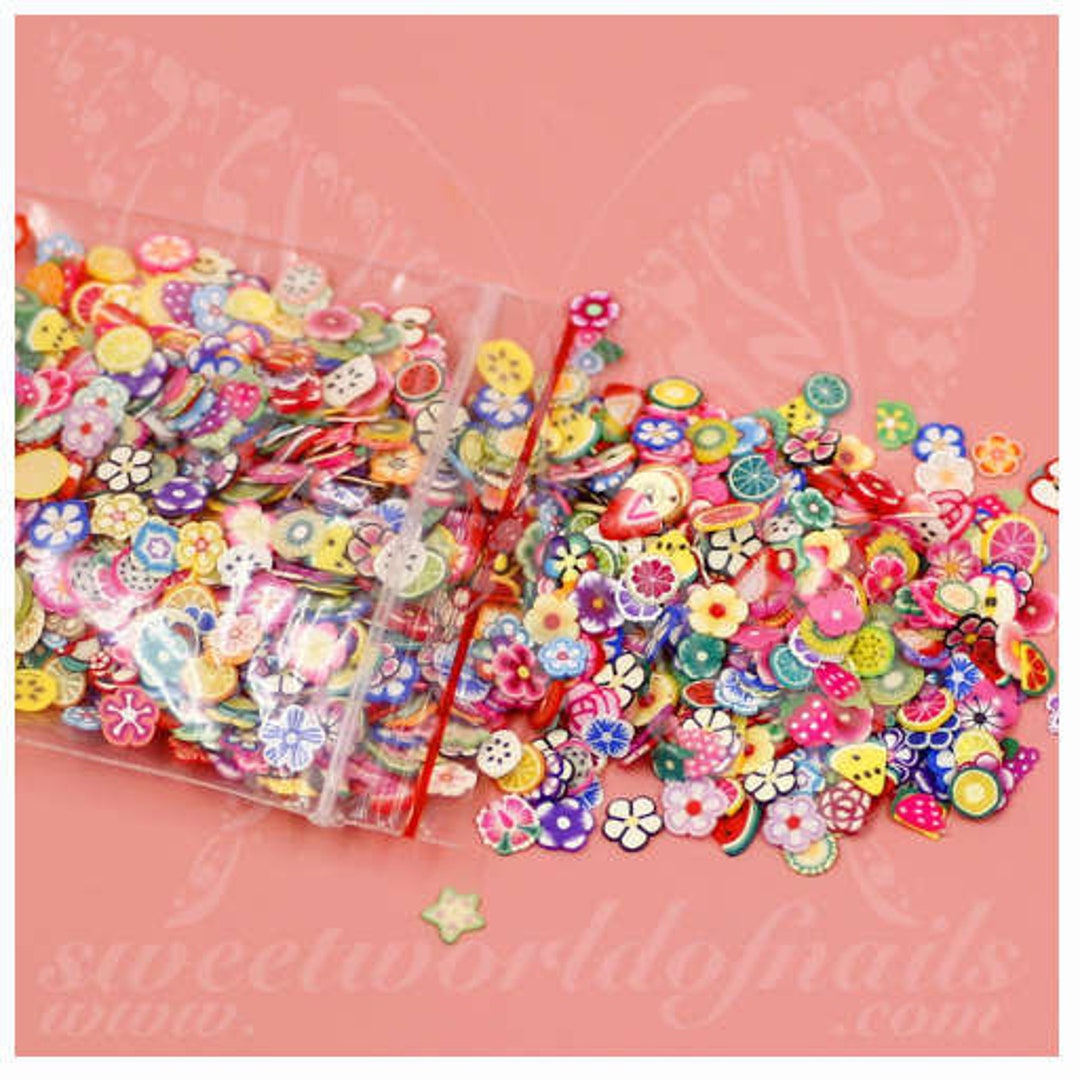 Flower Fruits Polymer Clay Cane Fimo Slices Nail Art - Etsy