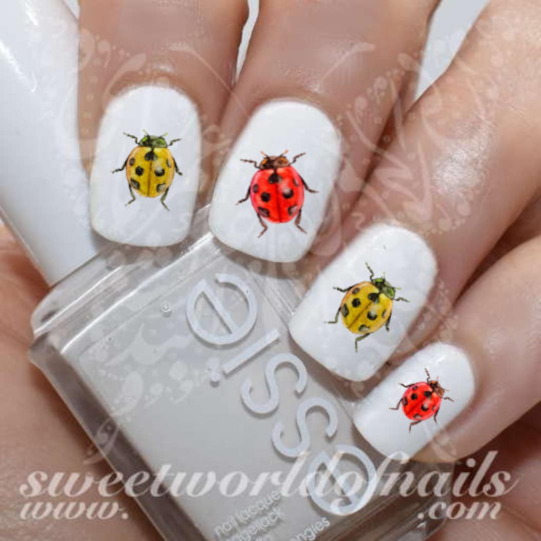 Ladybug Nails Insect Nail Water Decals - Etsy