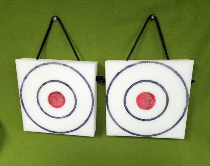 KNIFE THROWING TARGET Set of Two Polyethylene 10 X 10 X 2 Double Sided ...