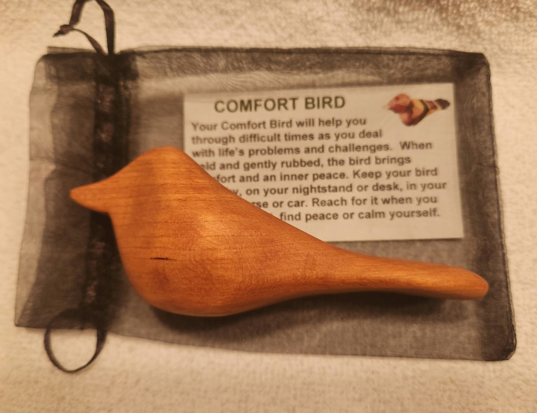 Cherry Comfort Bird, Stress Relief Birds, Carved Bird, Wedding Gift ...