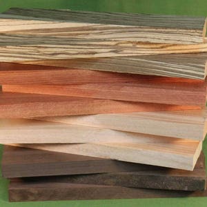 Exotic Wood Craft Pack 12 Boards Four 4 Varieties All | Etsy