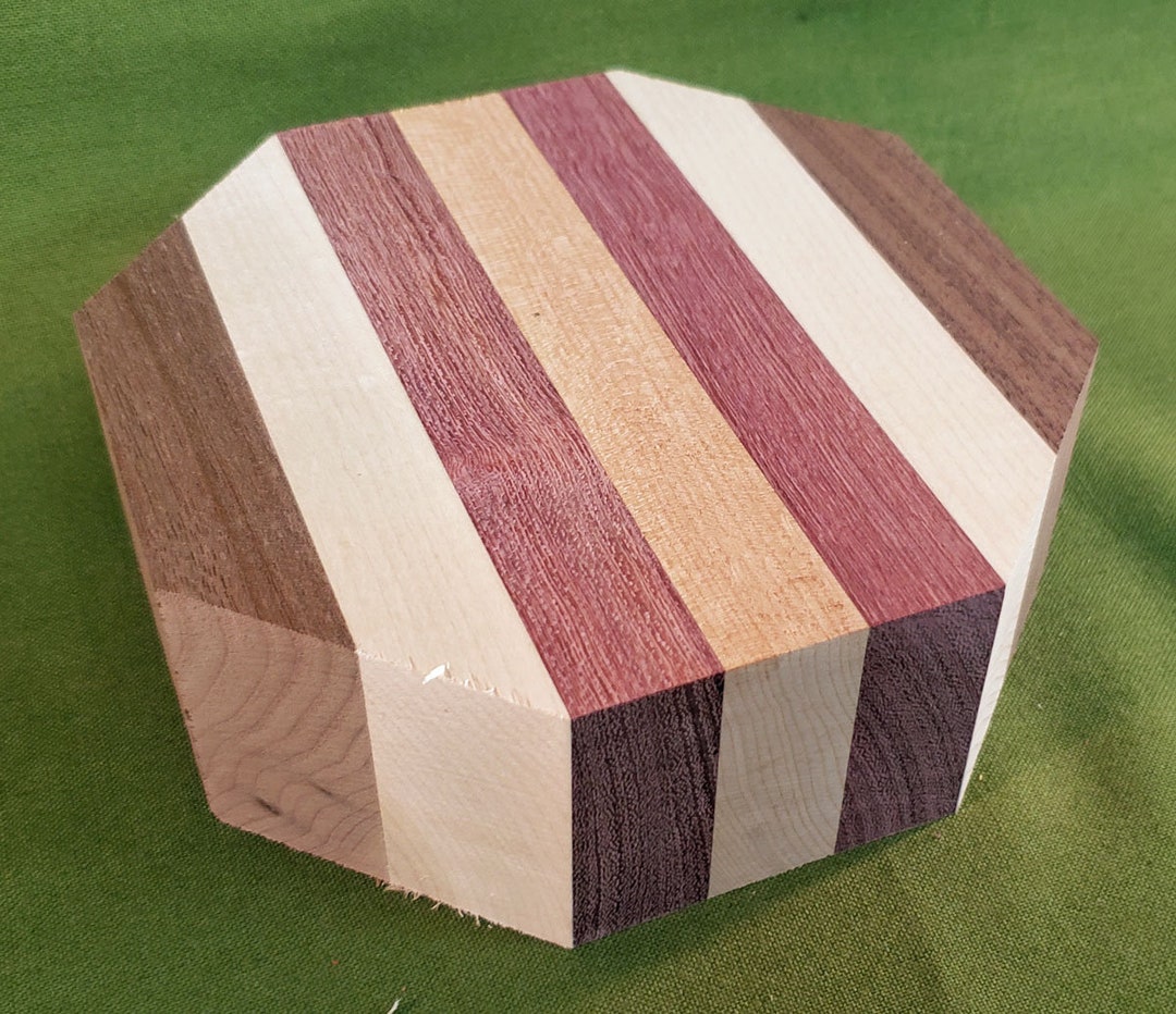 Walnut, Maple, Purpleheart & Cherry Segmented Bowl Turning Blank ...