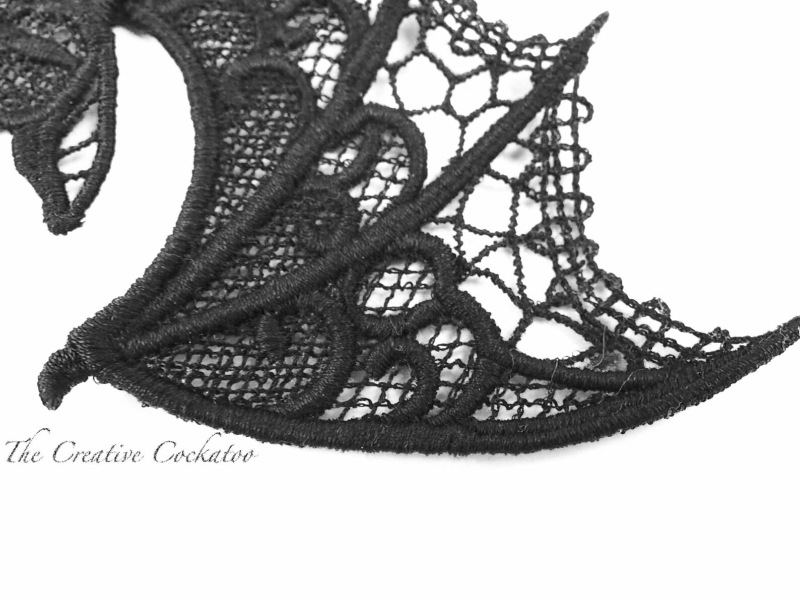 Halloween Decoration, Black Lace Bat, Machine Embroidery, Table Décor ...