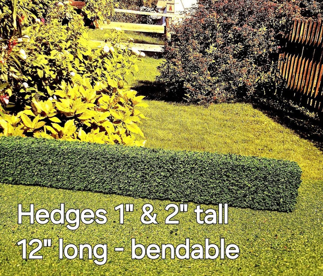 Hedges Miniature 1" and 2" Tall Bendable & Squeezable For: Dollhouse ...