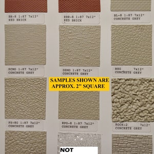 HO 1:87 Miniature Brick,stone,roof,tile, 3D Plastic 7"x12"sheets for ...