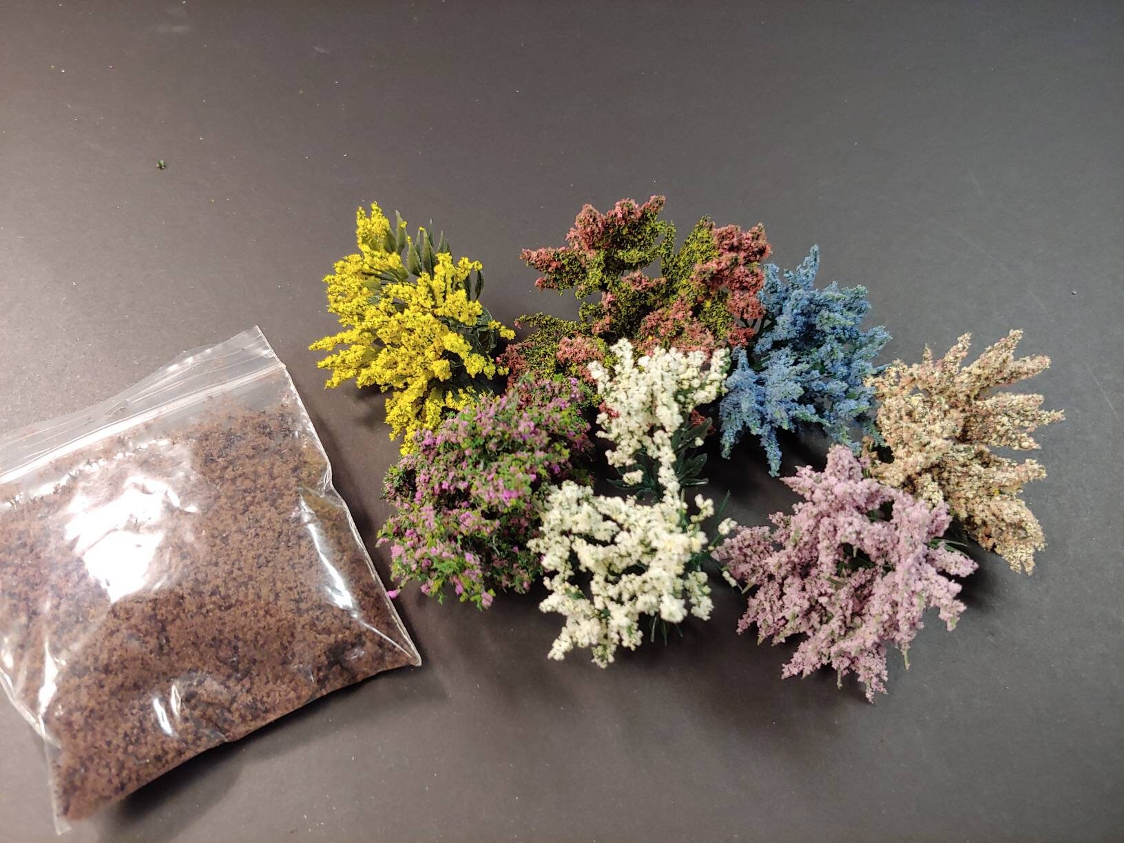 Miniature Bushes 1-1/4 Tall 7pc Garden Bushes Plus Bag - Etsy