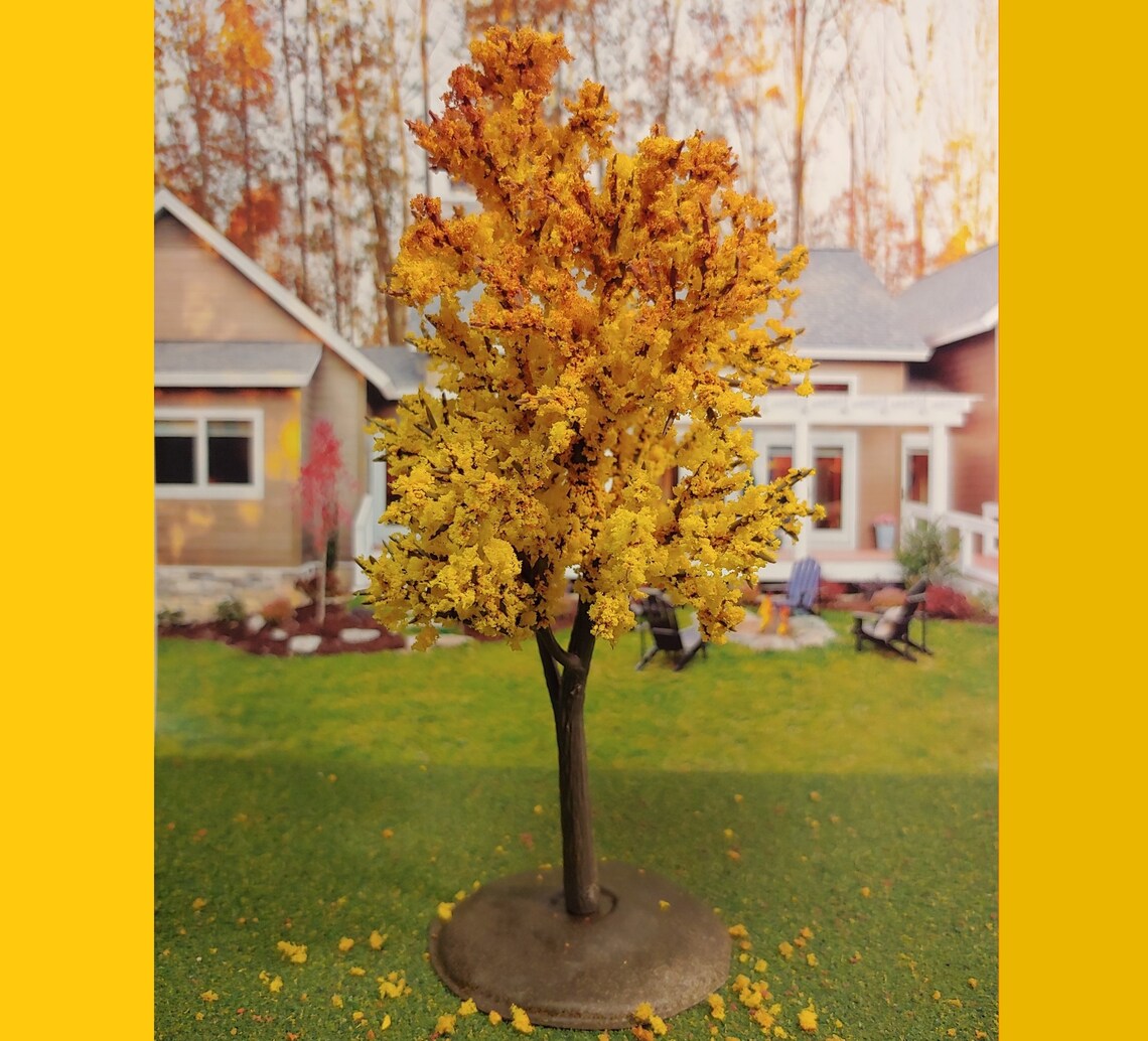 Miniature Model Trees 6.5 or 5.5 Tall Autumn Color - Etsy