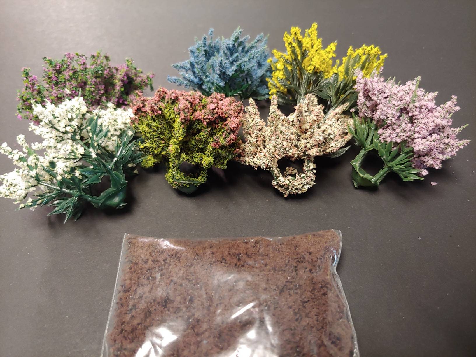 Miniature Bushes 1-1/4 Tall 7pc Garden Bushes Plus Bag - Etsy