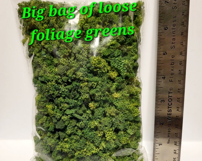 Miniature Bushes, Foliage, Terrain, Mixed Green Loose Chunks for Model ...