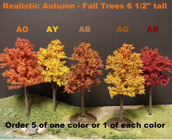 Miniature Model Trees 6.5 or 5.5 Tall Autumn Color - Etsy