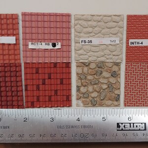 Miniature O Scale Brick,stone,roof,tile,siding Sheets. 3D Plastic 7x12 ...