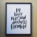 Let Hope Rise and Darkness Tremble - 8x10" Brush Lettering Art Print ...