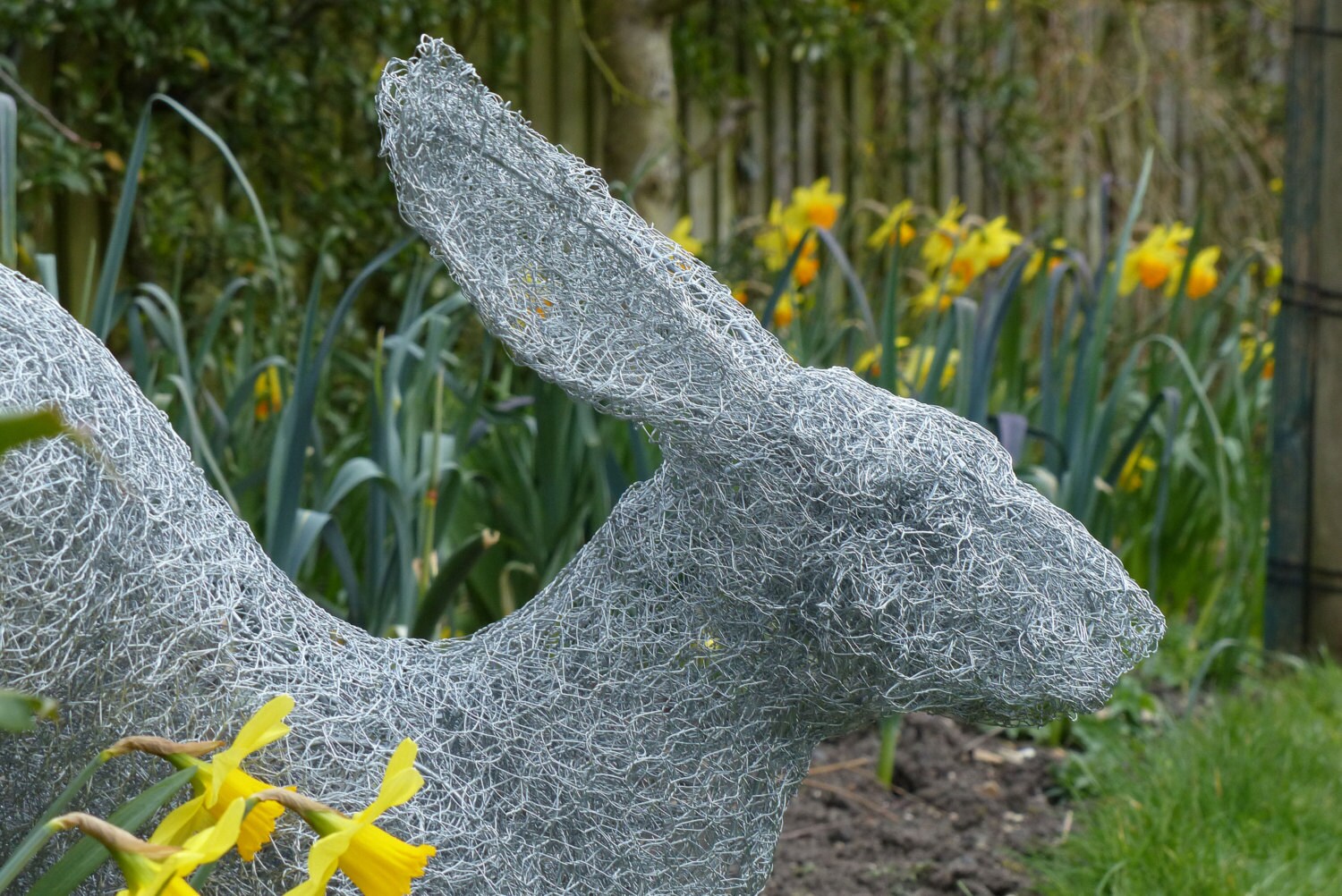 Leaping Hare Wire Sculpture - Etsy UK