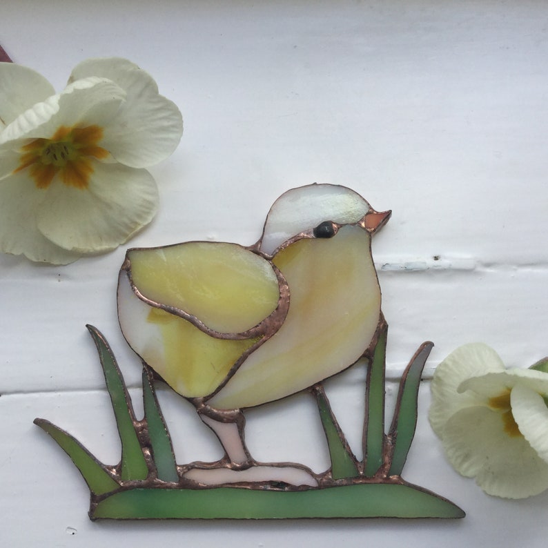 Cute Chick Stained Glass Suncatcher - Etsy
