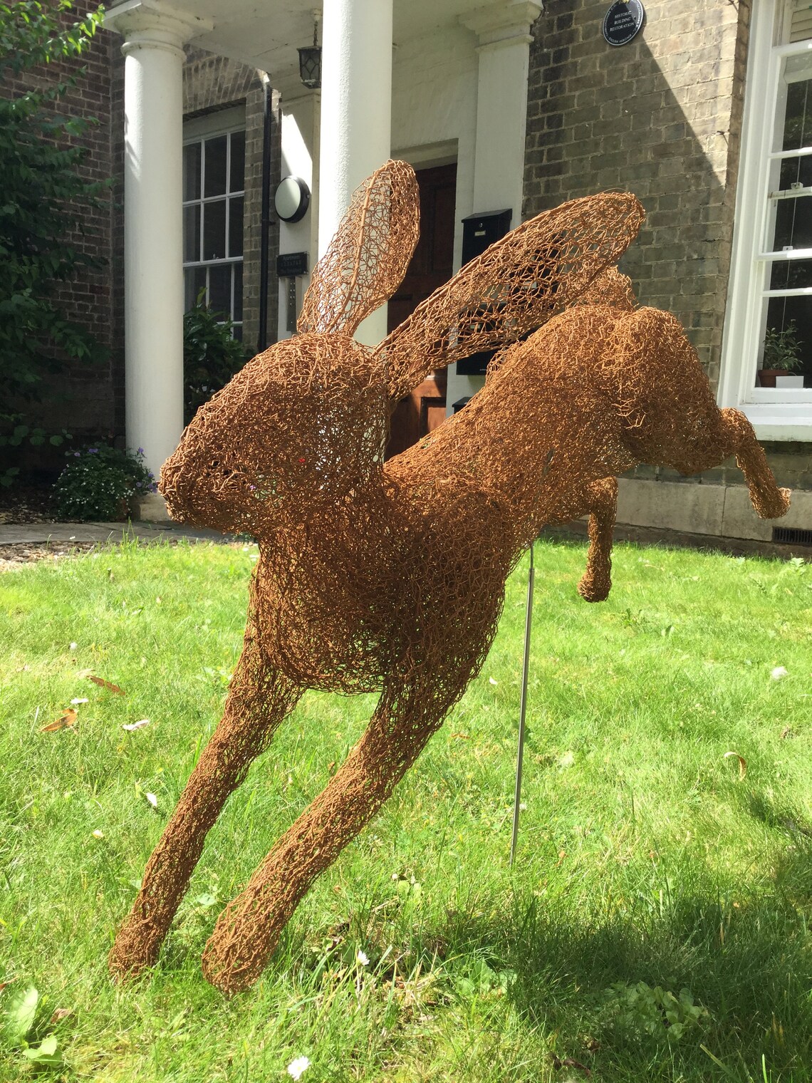 Wire Sculpture Hare: a Beautiful Garden Ornament - Etsy