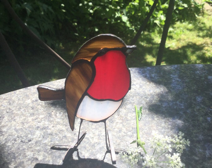 Stained Glass Robin Sun Catcher - Etsy UK