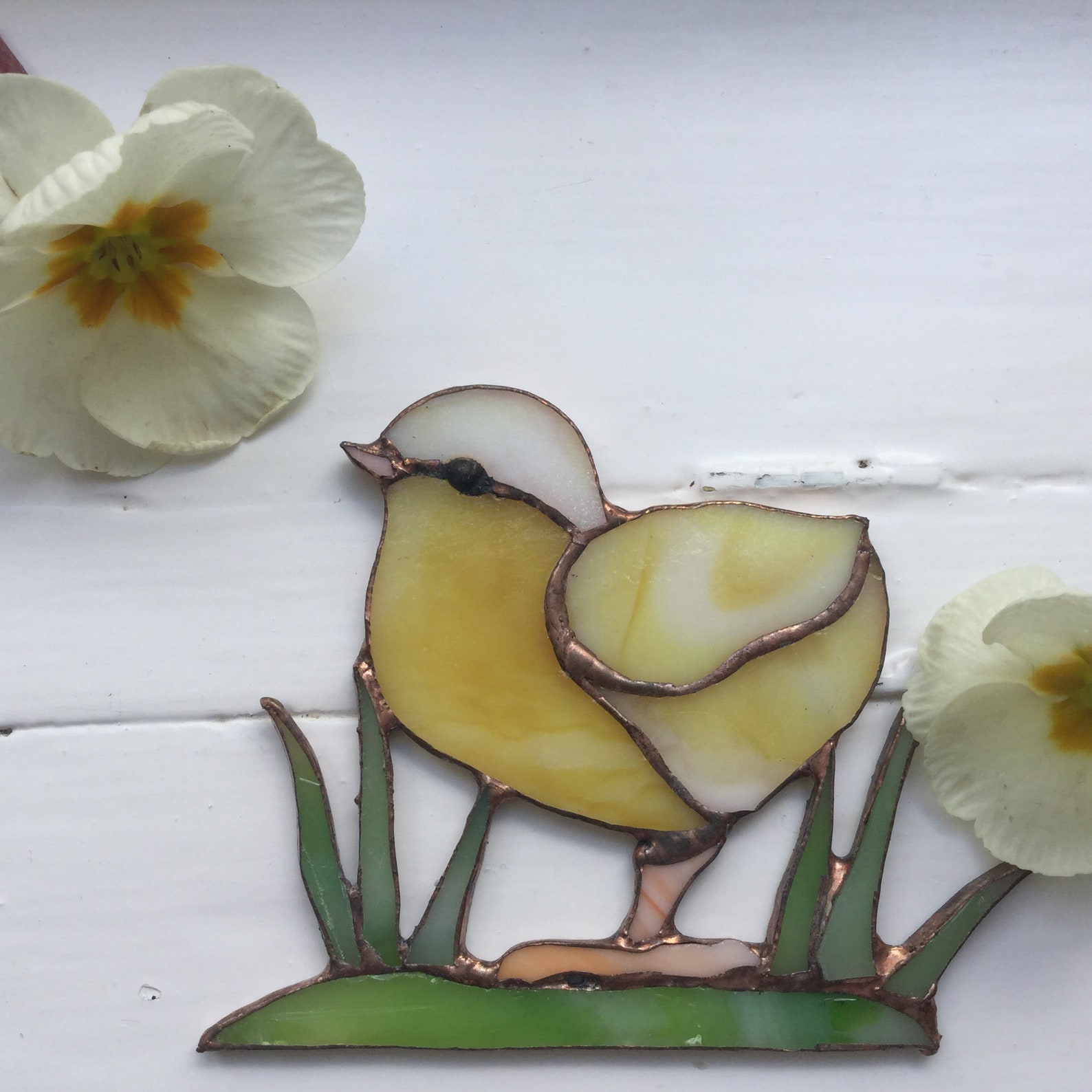 Cute Chick Stained Glass Suncatcher | Etsy