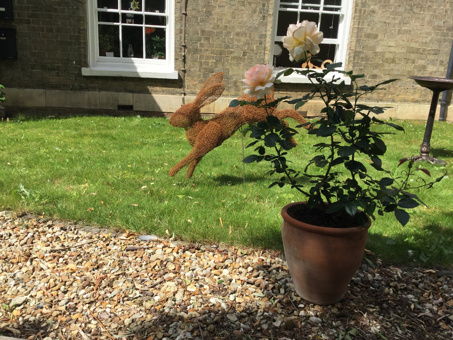 Wire Sculpture Hare: a Beautiful Garden Ornament - Etsy