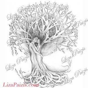 celtic family tree tattoo with names
