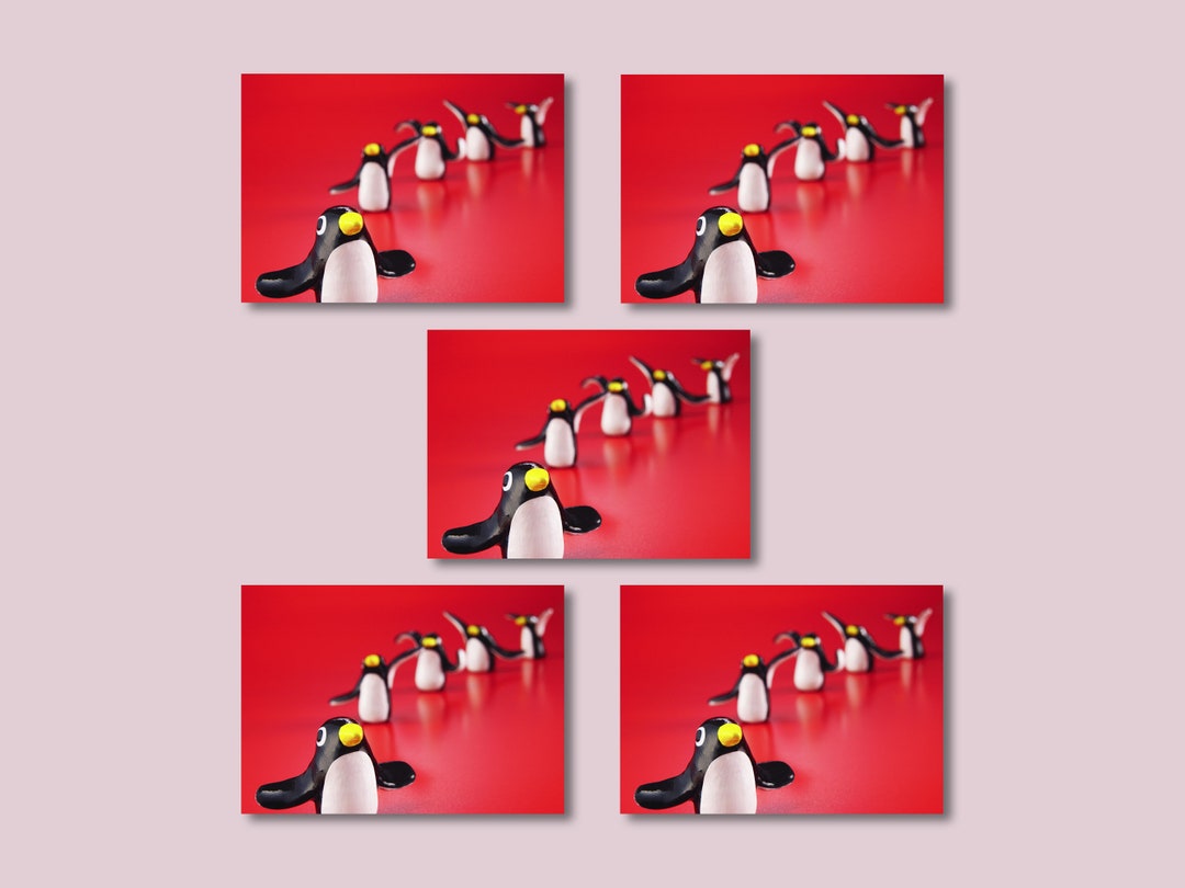 Postcard Pack, Marching Penguins - Etsy