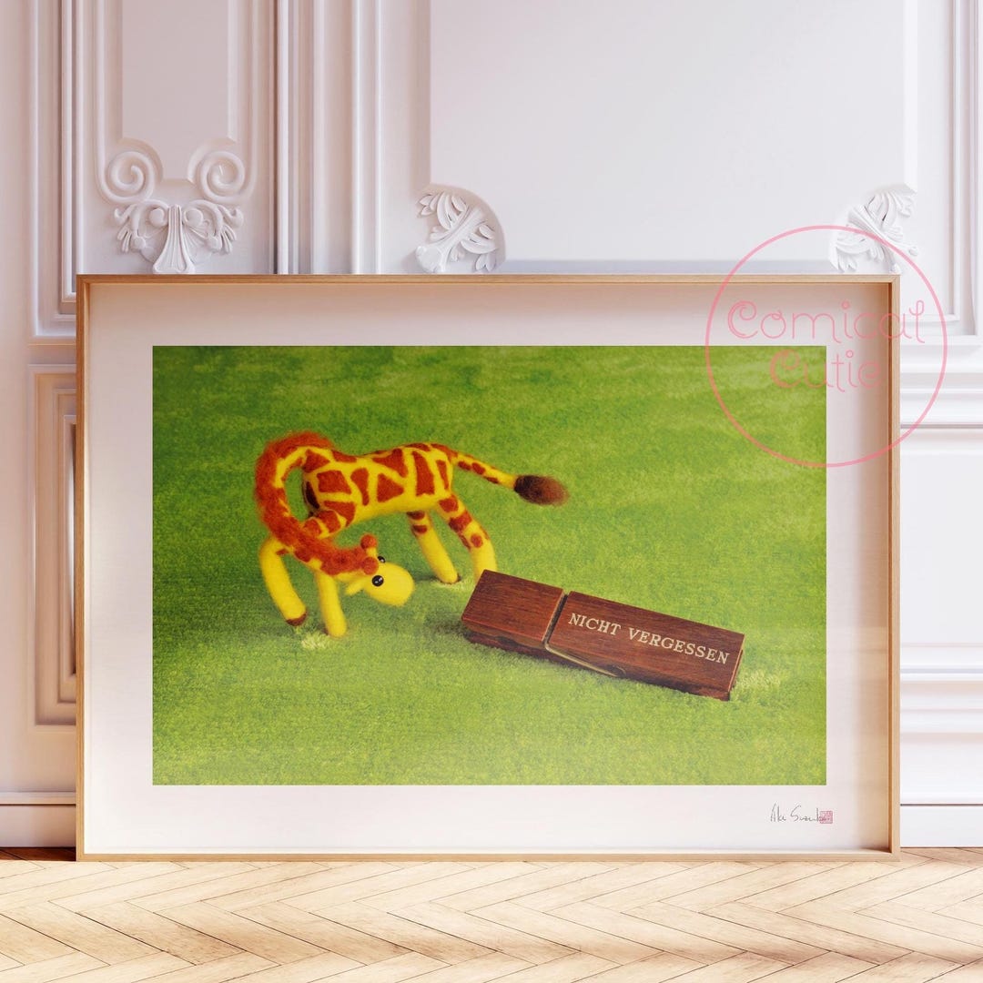 Forgetful Giraffe Unframed Wall Art - Perfect Holiday Gift for Her ...