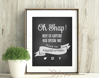 Hashtag Chalkboard | Etsy