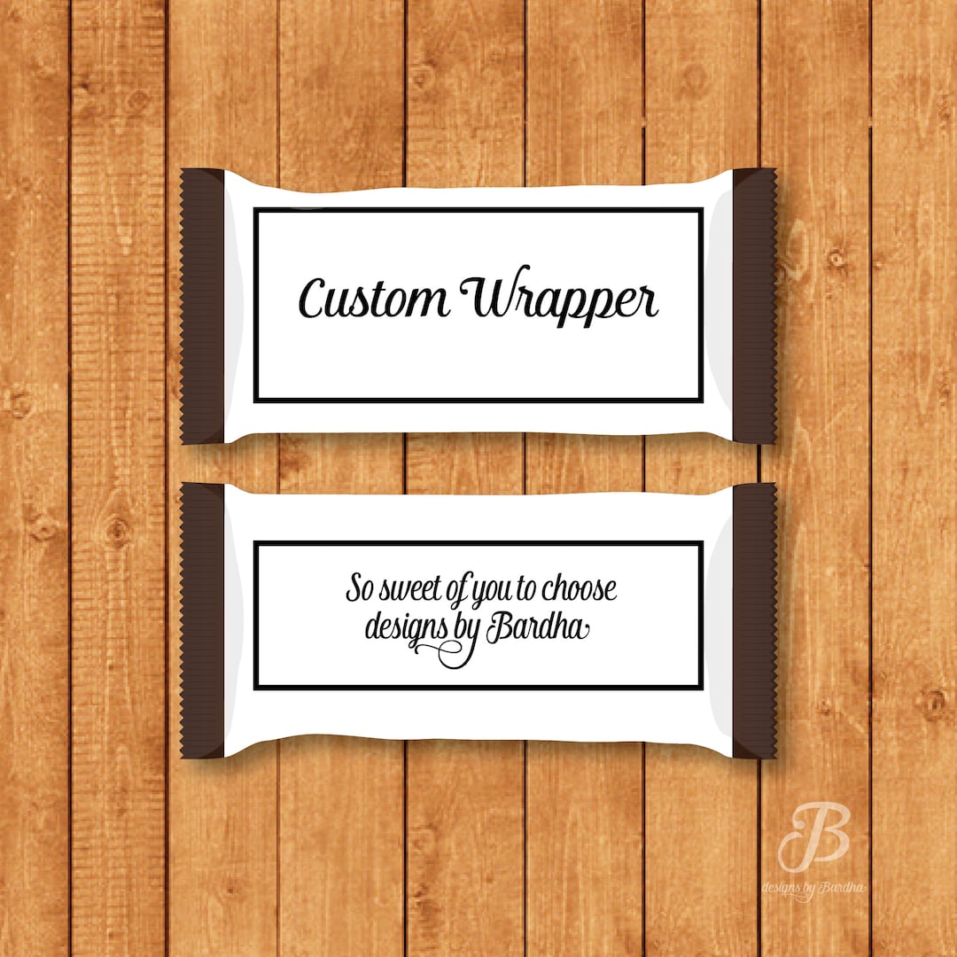 Custom Personalized Candy Bar Wrapper for Hershey Bars - You Print - Etsy