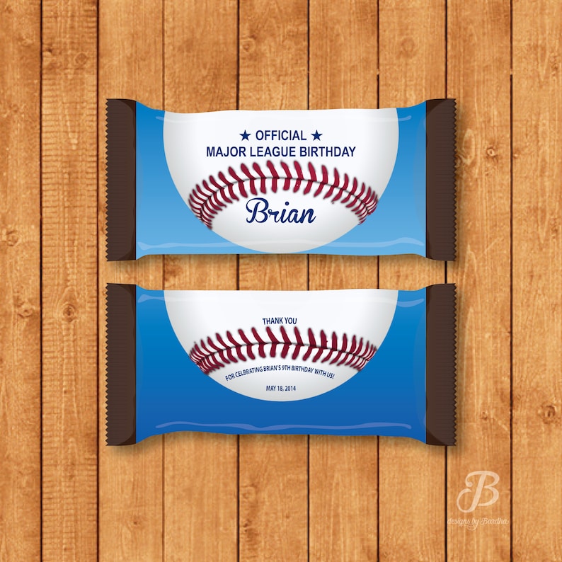 Customized Sports Candy Bar Wrapper for Hershey Bars - You Print - Etsy