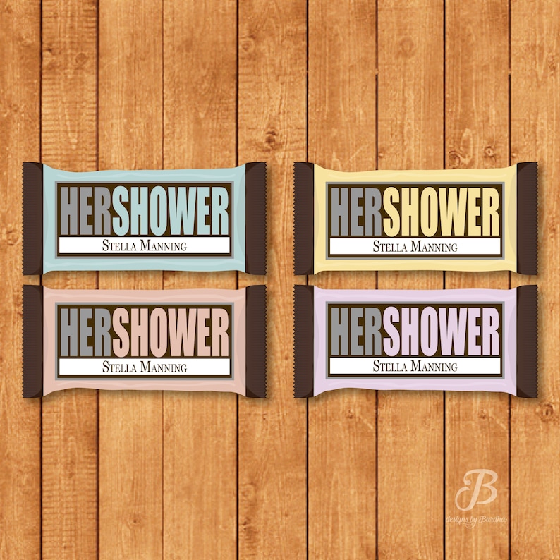 Customized All Occasion Candy Bar Wrappers for Hershey Bars - You Print ...